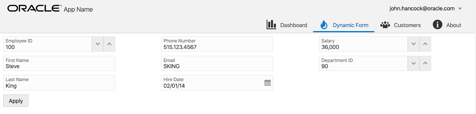 Building Dynamic UI Form With Oracle JET