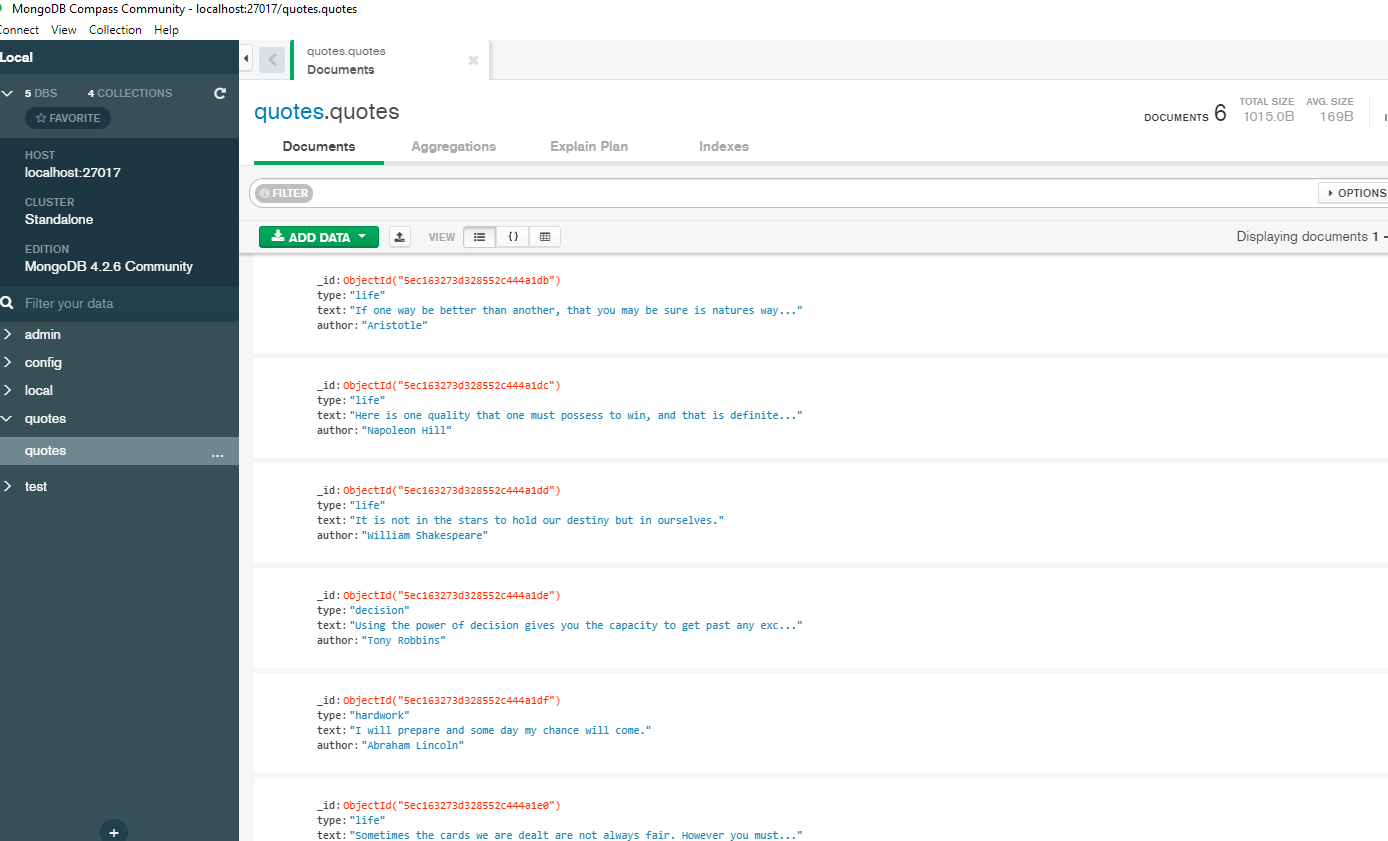 Sprint Boot, REST, MongoDB POC